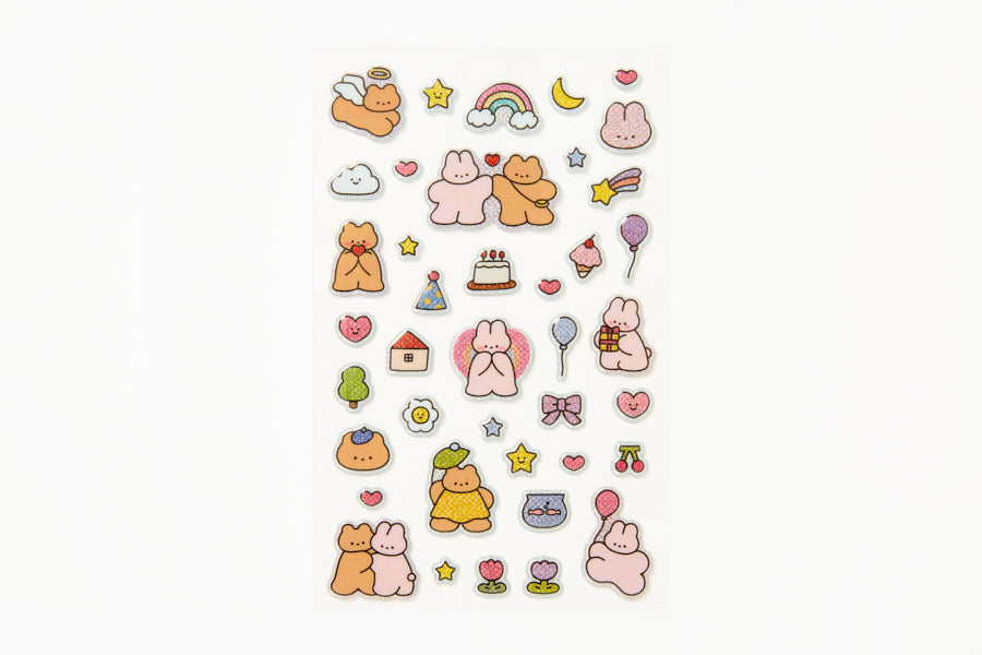Sticker Soft Rabbit & Bear – Amuse Ground