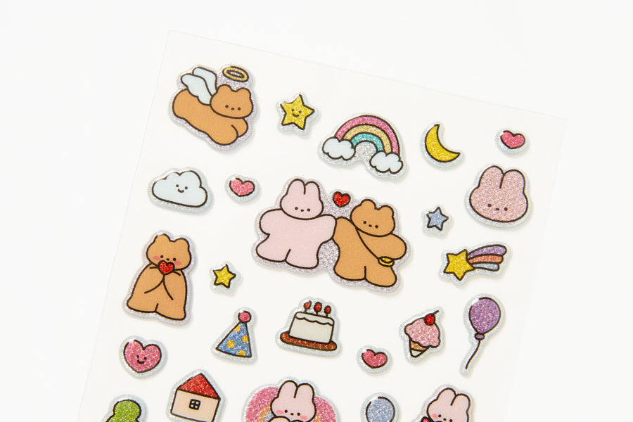 Sticker Soft Rabbit & Bear – Amuse Ground
