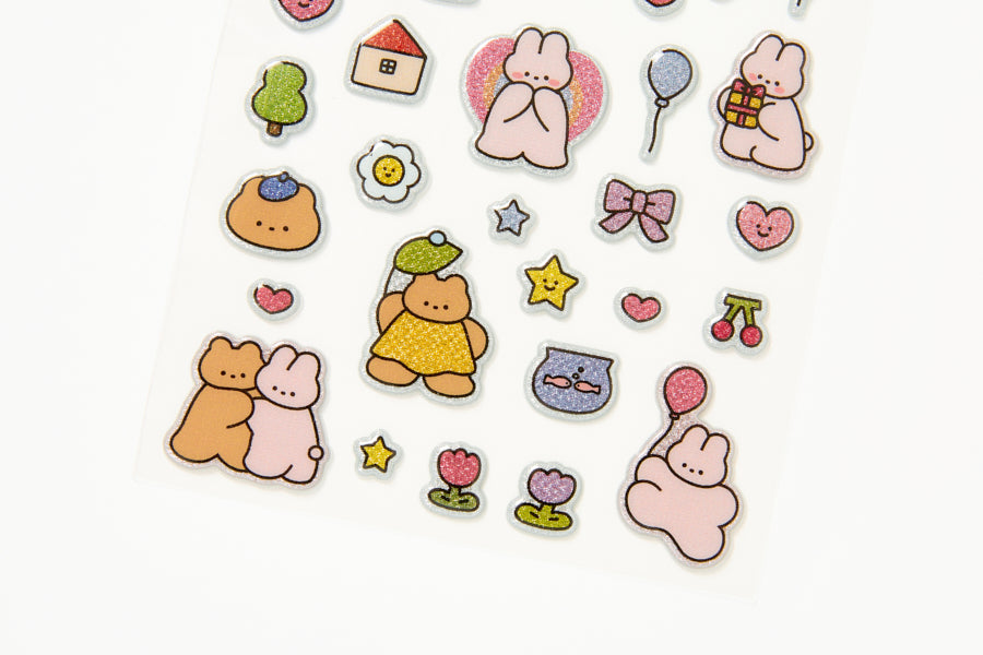Sticker Soft Rabbit & Bear – Amuse Ground