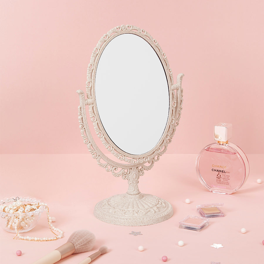 Desk Mirror Princess Oval Ivory – Amuse Ground