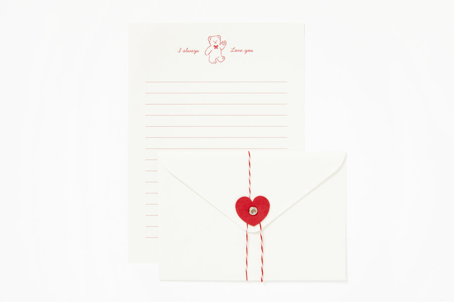 Letter Paper Bear Heart Eyelet – Amuse Ground