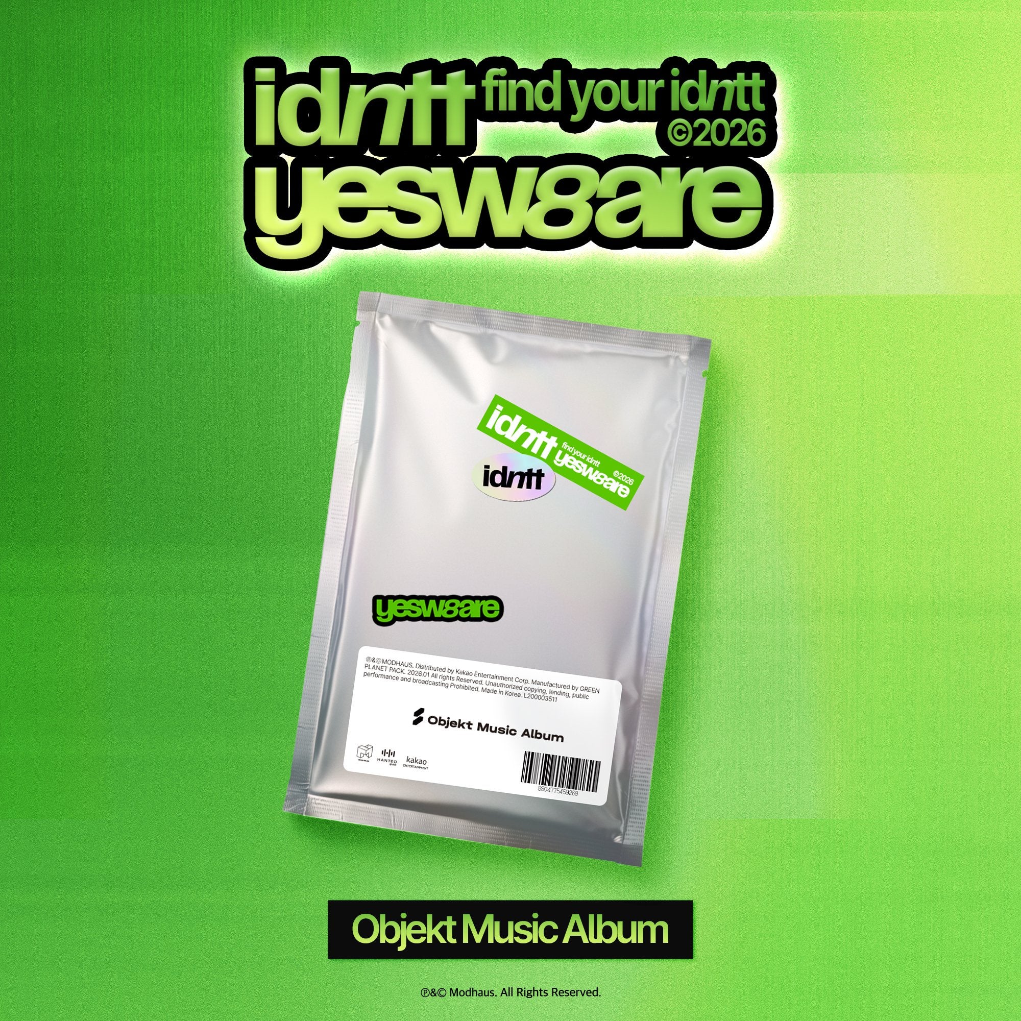 IDNTT - MINI ALBUM [YESWEARE] (OBJEKT MUSIC ALBUM VER.) – Amuse Ground