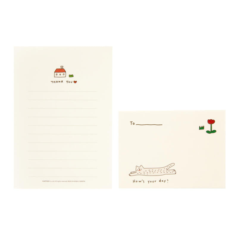 Mini Letter Paper Set Simple Cat – Amuse Ground