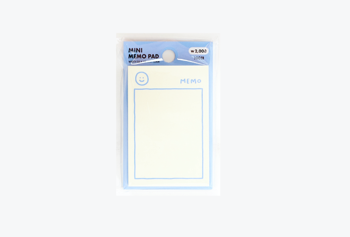 Sticky Memo Pad Blue Smile S – Amuse Ground