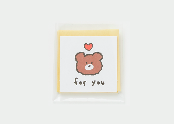 Mini Card "For You" Bear Yellow – Amuse Ground